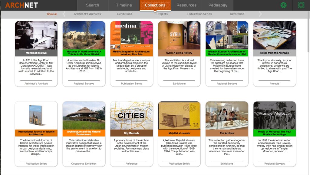 New Archnet Collections Page | Aga Khan Documentation Center