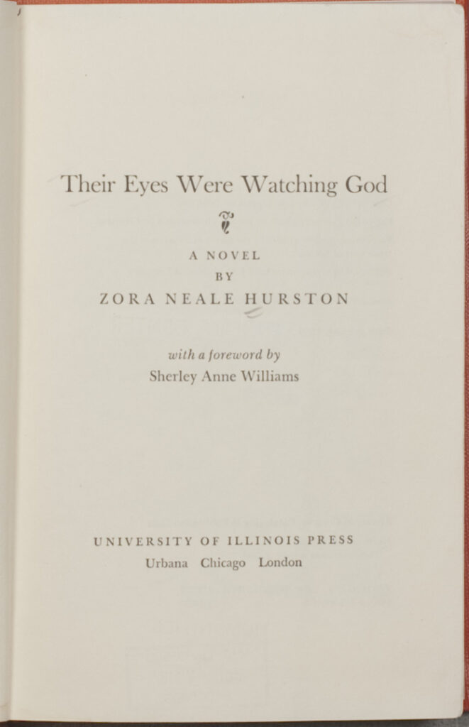 Year 118 – 1978: Their Eyes Were Watching God by Zora Neale Hurston ...
